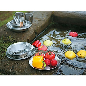 Snow Peak Tableware Plate, TW-034, Stainless Steel, Lightweight for Camping Everyday Use, Made in Japan, Lifetime Product Guarantee