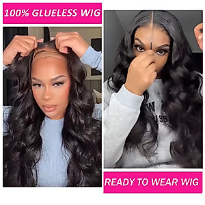 shefleek 5x5 HD Lace Closure Wigs Human Hair Glueless Wigs Human Hair Pre Plucked 180% Density 5x5 Body Wave Closure Wig Brazilian Human Hair Wigs for Black Women 20 inch