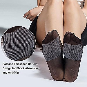 Mcool Mary 12 Pairs Womens Sheer Ankle Socks Nude Stocking Summer Ultra Thin Cool See Through Silk Socks for Women
