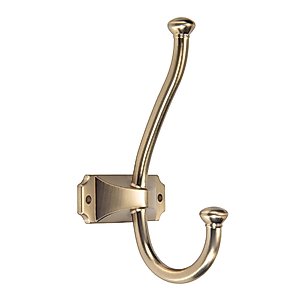 TUNNY Wall Mounted Coat Hooks - Champagne Gold Coat Hooks,Pack of 5, for Entry Shoe Cabinets, Wardrobe Bathroom Bedroom Furniture Hardware