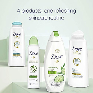 Dove Hair and Skin Care Regimen Pack Cool Moisture For Soft Skin and Clean Hair Includes 2 Hair and 2 Skin Care Products 4 Count