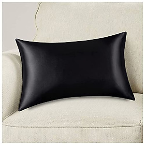 HOMIDATE Set of 2 Queen Pillowcase in Polyester – 20" x 30" in Black with Satin Feel - Luxury Soft and Breathable – Ideal for Bedding and Room Décor