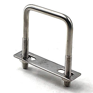 M6x30x70mm Square U Bolt 304 Stainless Steel Tie Down U Bolt (Pack of 4)