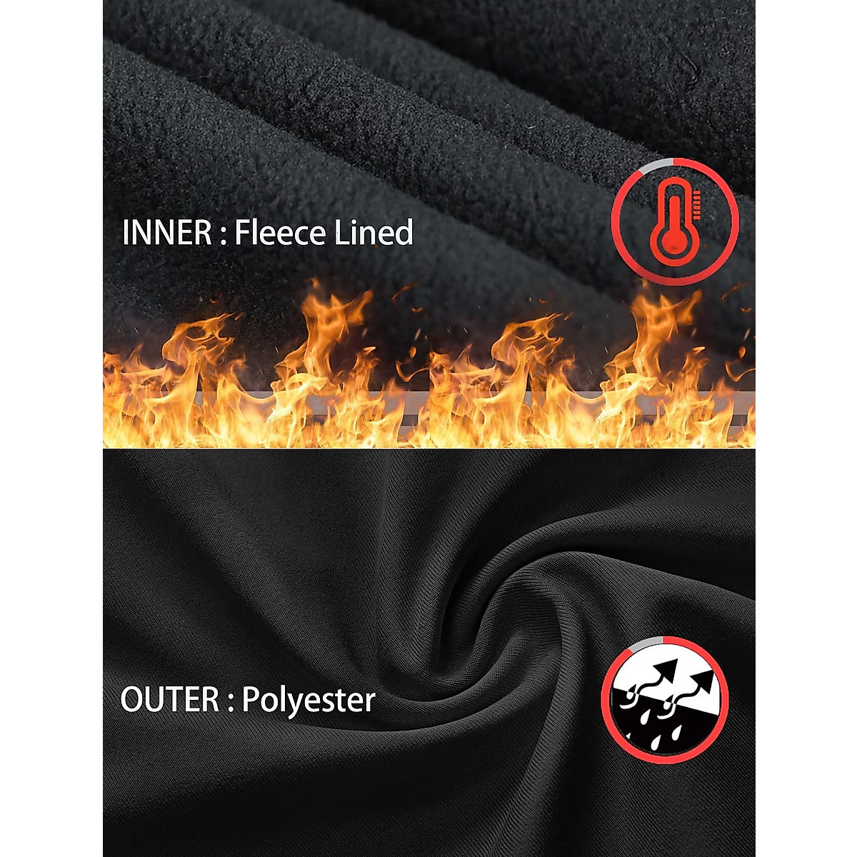 Rolimaka 3 Pack Boys' Girls' Thermal Compression Shirt Crew Neck Fleece Lined Base Layer Top Youth Long Sleeve Athletic Soccer Baseball Undershirt XS