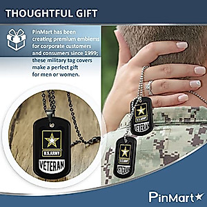 PinMart Military Dog Tag Silencer – Silicone Rubber ID Tag Protector – Tag Edge Bumper Prevents Noise & Scratching, Black