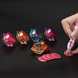 Sonsage DIY Diamond Painting Wax,25 Pieces Glues,Transparent Diamond Wax Storage Case,Gem Jewel Wax Picker Tool Embroidery Supplies for Adult,5D Art Rhinestone Applicator Accessories