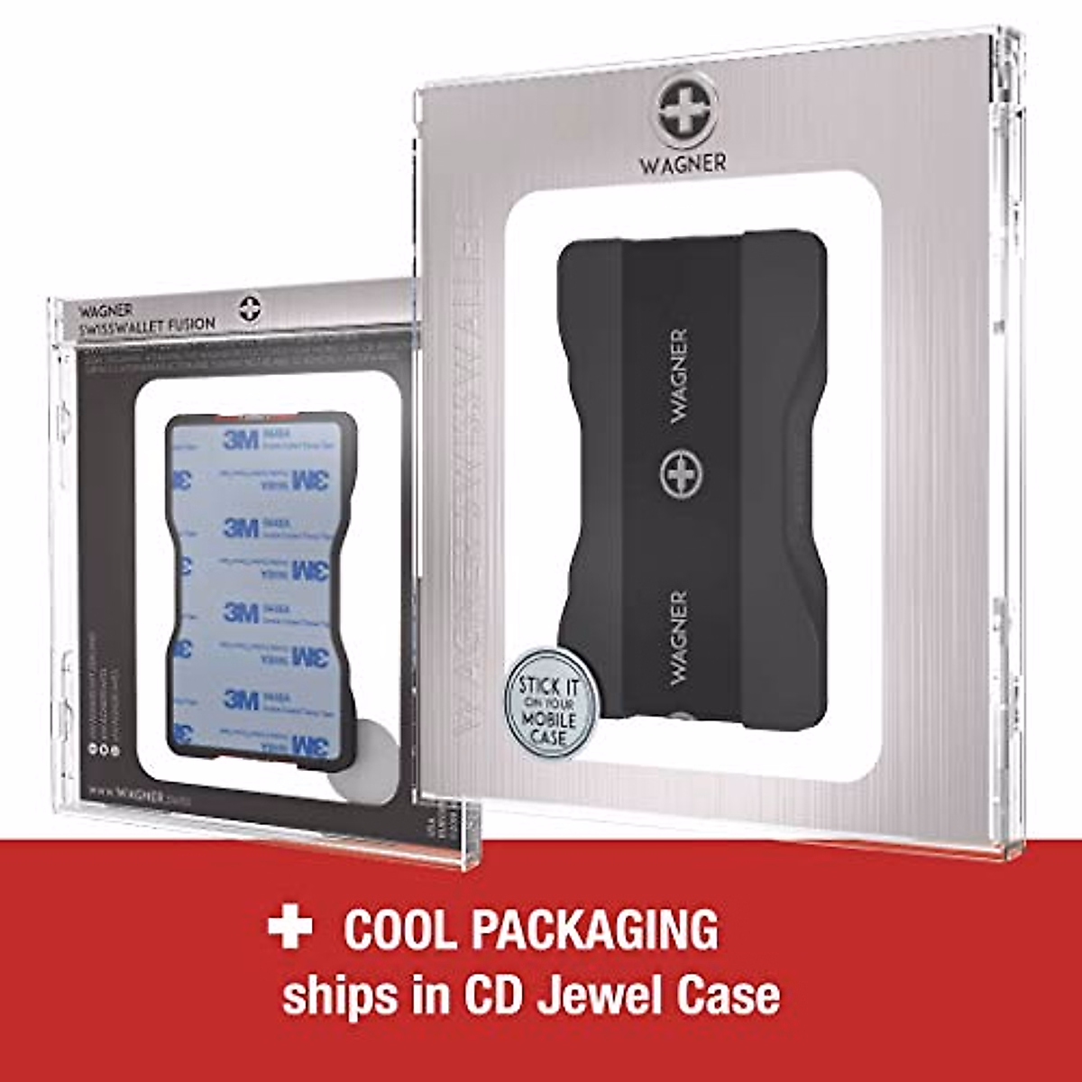 Slim Card Holder for Back of Phone with Integrated Elastic Phone Holder. Keep a Firm and Safe Grip on Your Phone and Store up to Eight (8) Credit Cards or Many Business Cards in Style