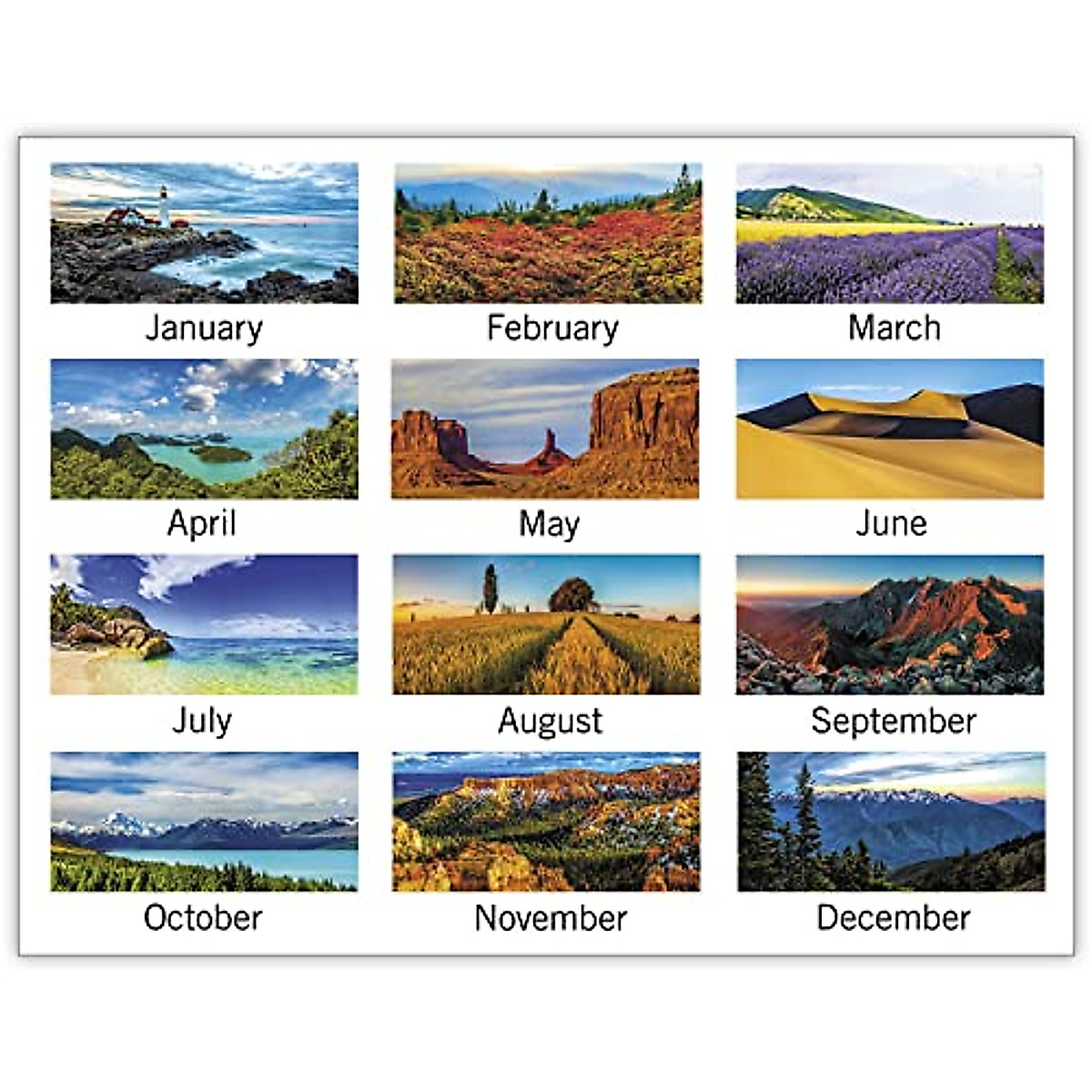AT-A-GLANCE 2023 Monthly Desk Calendar, Desk Pad, 21-3/4" x 17", Standard, Panoramic, Landscape (89802)