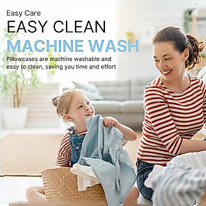 Queen Pillow Cases Set of 2 - Soft, Hotel Quality Pillowcase Covers - Comfy, Luxury Bedding for Women, Men, Kids & Teens - Machine Washable Pillow Protectors - 2 Piece - Queen Size White Pillow Cover