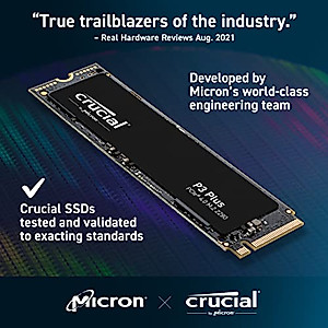 Crucial P3 Plus 4TB PCIe Gen4 3D NAND NVMe M.2 SSD, up to 5000MB/s - CT4000P3PSSD8
