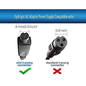 UpBright 3-Prong 29.4V AC/DC Adapter Compatible with FY0422941000 Shenzhen Fuyuandian for 24V Li-Ion 25.2V Lithium Ion Battery Electric Scooter Hover Board 29.4VDC 1.0A 1A 1000mA Power Supply Charger