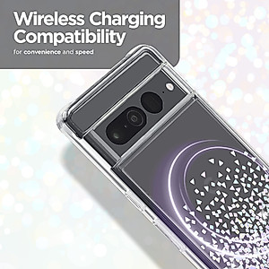 Case-Mate Google Pixel 7 Pro Case - Twinkle Ombre Diamonds - with 10ft Drop Protection & Wireless Charging - Luxury Bling Glitter Case for Pixel 7 Pro, Anti Scratch, Shock Absorbing Materials, Slim