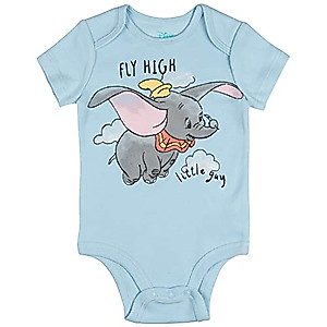 Disney Classics 101 Dalmatians Dumbo Peter Pan Pinocchio Baby Boys 5 Pack Bodysuit 3-6 Months