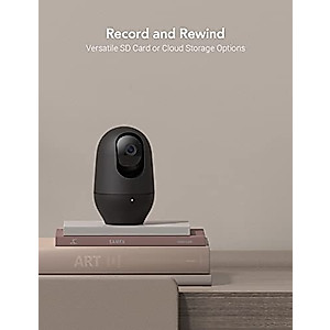 nooie Pet Camera 2K, 360°Pan/Tilt Wi-Fi Baby Monitor with Phone App, Indoor Security Camera, AI Motion Tracking, Night Vision, Two-Way Audio, Compatible with Alexa/Google Home