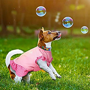 2 Pieces Dog Dresses for Small Dogs Cute Girl Female Dog Dress Mommy Puppy Shirt Skirt Doggie Dresses Pet Summer Clothes Apparel for Dogs and Cats (Love and Angel,Small)