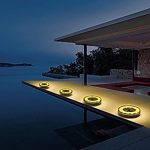 ionlyou 【4 Pack】 Smart Solar Lights Outdoor, 18 LED Multifunction Waterproof Lights,Solar Garden Lights,Solar Pathway Lights W/Sensor for Backyard,Lawn,Garden,Pathway