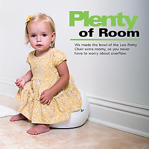 Joovy Loo Potty Training Toilet Featuring Splash Guard, Removable Inner Bowl, Non-Slip Base, and Low Anti-Tipping Profile - BPA, PVC & Phthalate Free - White