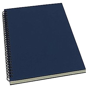 YUREE Spiral Notebook/Spiral Journal Lined, B5 Hard Kraft Cover Wire Bound Notebook Ruled, 70 Sheets (140 Pages), 10.5" x 7.3", Blue