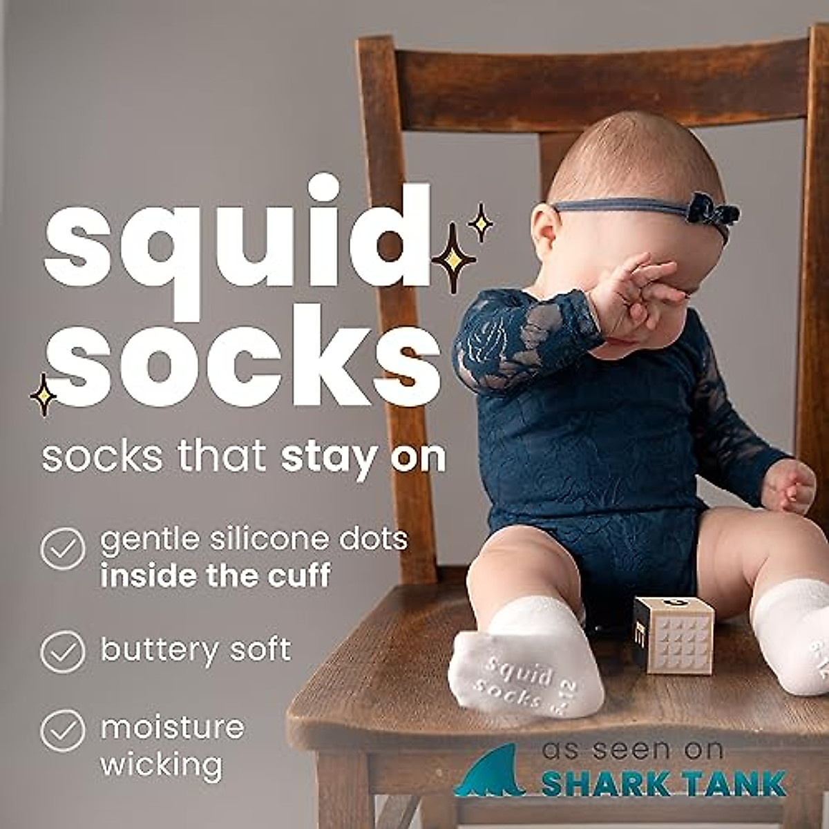 squid socks Viscose from Bamboo Socks | 0-6M, 6-12M, 12-24M, & 2T-3T | Socks that Stay On | As Seen on Shark Tank | Cloud