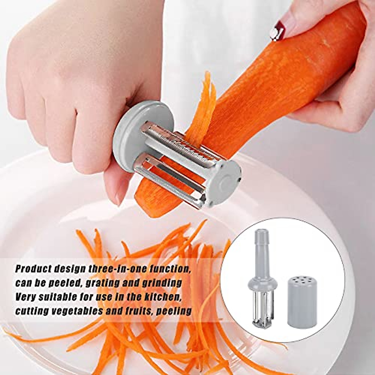 Vegetable Peeler,Kitchen Food Peelers,Household Peeler Bottle Shape Durable Fruit Potato Carrot Peeler Kitchen Tool Supplies Sharp Blades Easy Peeling(grizzly)