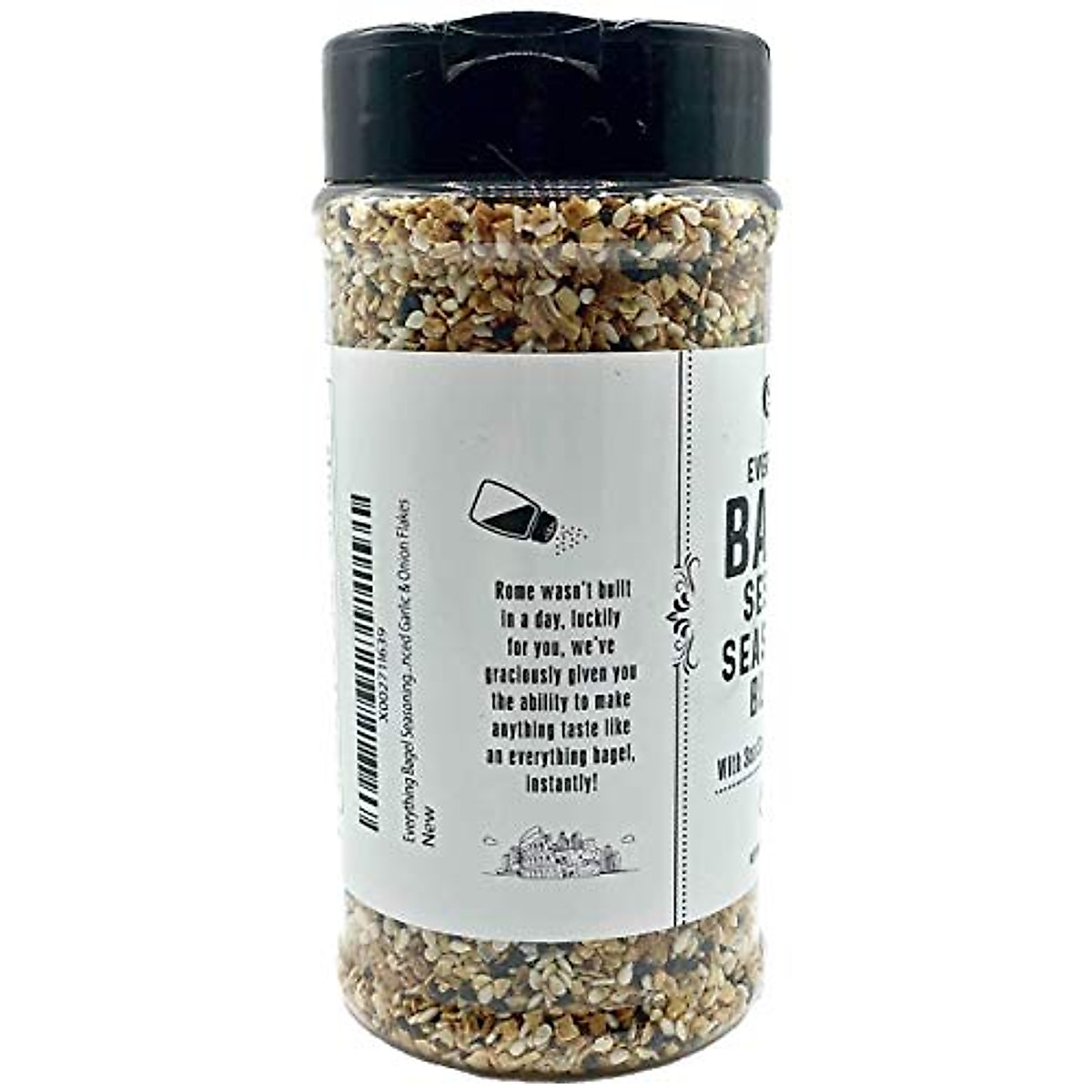 Everything Bagel Seasoning Blend Original XL 10 Ounce Jar. Delicious Blend of Sea Salt and Spices Dried Minced Garlic & Onion Flakes. Bagel Allspice, Sesame Seasoning Spice Shakerac