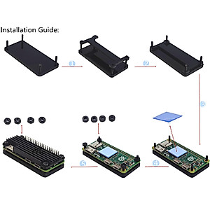 WEIYIXING Raspberry Pi Zero Heatsink Case, Raspberry Pi Zero 2 Aluminum Passive Case with Pin Header for Raspberry Pi Zero 2W