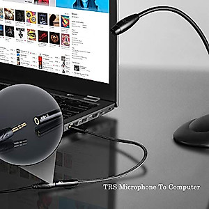 DUKABEL DC4 3.5mm TRS to TRRS Adapter Cable, Microphone Audio Adapter, TRS Female to TRRS Male Converter for Smartphone, PS4, Tablet, Laptop