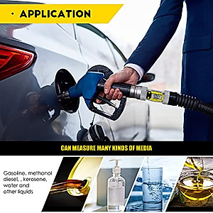 CGOLDENWALL 2-Inches Water Meter Turbine Fuel Flow Meter Digital Flowemeter for Diesel Kerosene, Flow Rate Metering Range 15-158 GPM, Al-Alloy Made