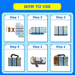 Rismise Travel Theme Cake Toppers Travel Cake Decoration Adventure Travel Cake Cupcake Toppers Airplane Map Camera Heart Mini Suitcase Cake Decorations for Adventure Awaits Travel Themed Party