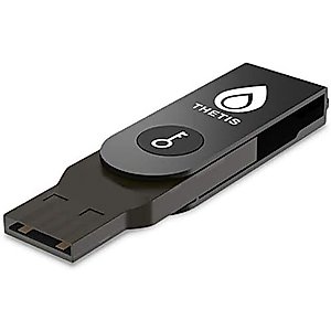Thetis Security Key - U2F and FIDO2, USB A, Two Factor Authenticator with Bluetooth, Multi-Layered Authentication Protection HOTP U2F Compatible Windows, MacOS, Gmail, Linux - Black