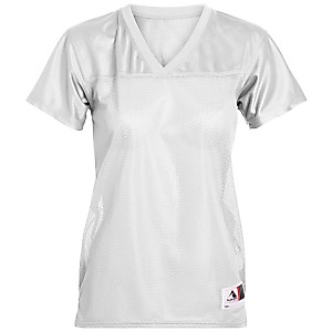 Augusta Sportswear Women's Standard Junior Fit Replica Football Tee, White, Small