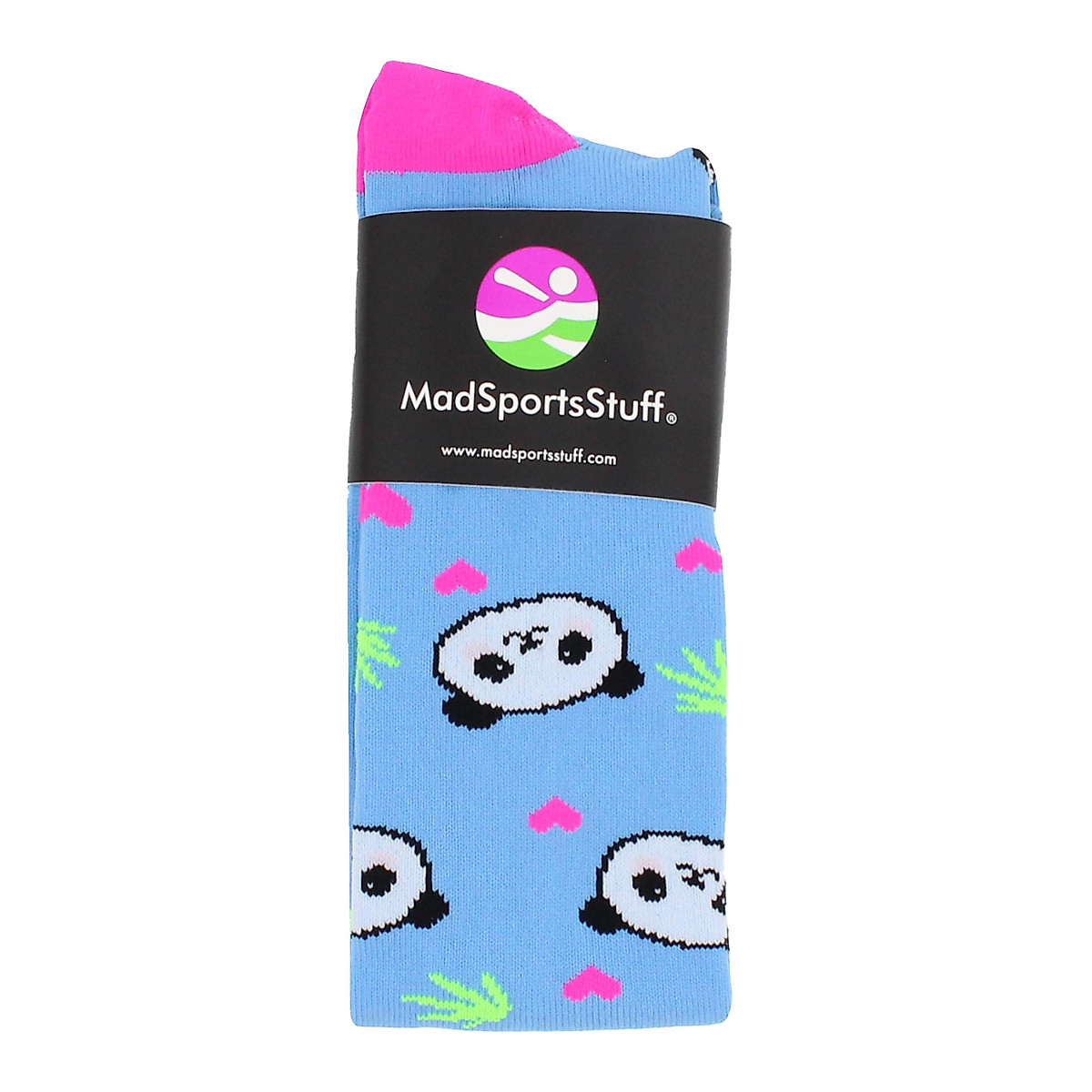 MadSportsStuff Happy Panda Bear OTC Socks (Sky Blue, Small)