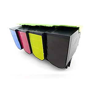 Green2Print Toner Set, 4 cartridges 1x 2500, 3X 2000 Pages Toner Cartridge for Lexmark CX310N, CX310DN, CX410DE, CX410DTE, CX410E, CX510DE, CX510DHE, CX510DTHE