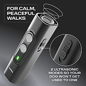 PetSpy N10 Ultrasonic Dog Bark Deterrent, 2 Frequency Modes, Barking Control Device for Indoor and Outdoor with 16 Feet Range, Bark Deterrent Dog Trainer with Training Cards
