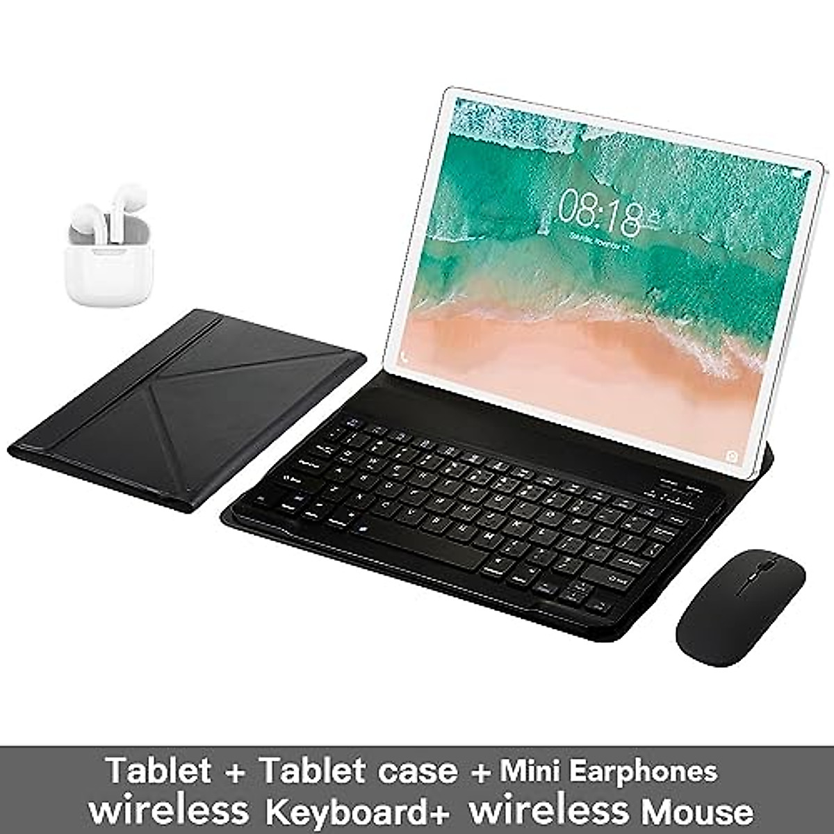 HEEPDD 10.1 Inch Tablet PC, Smart Calling 5GWiFi 100-240V 10.1 Inch Tablet 12GB RAM 256GB ROM for Work for Learning (US Plug)