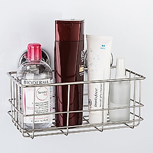 iPEGTOP Suction Cup Deep Shower Caddy Bath Wall Shelf for Large Shampoo Shower Gel Holder Bathroom Storage - Rustproof Stainless Steel