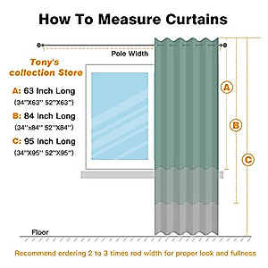 Tony's collection Blush Curtains for Bedroom, Blackout Curtains 63 Length Wave Foil Print Pattern Room Darkening Living Room Curtains for Kids Girls(34x63 Inch, Blush,2 Panels)