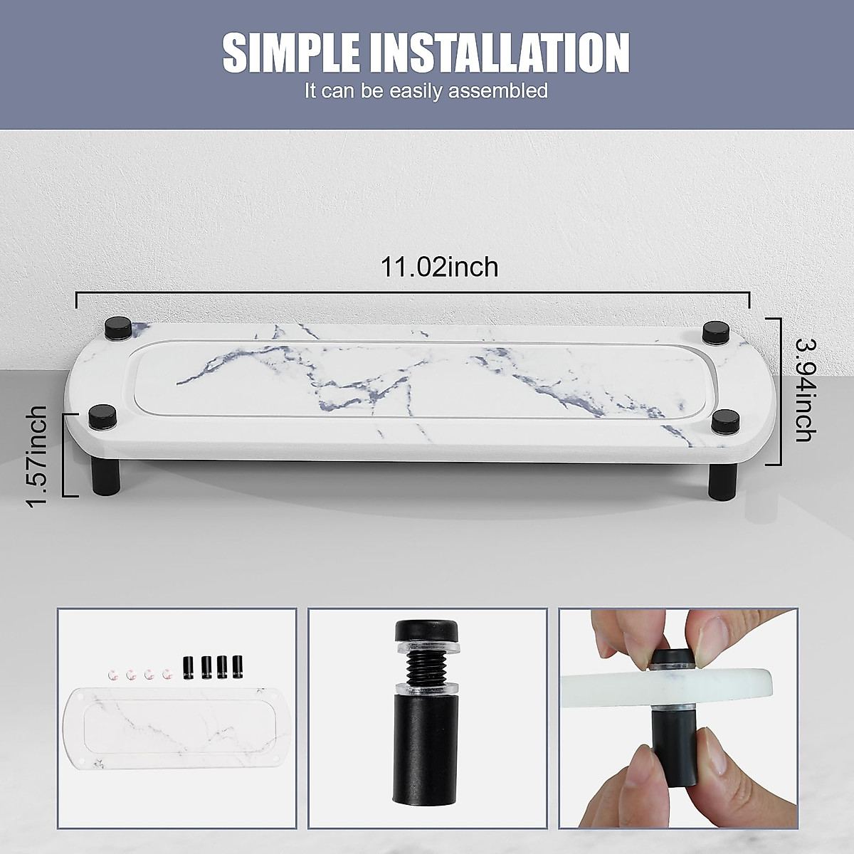 Slow Slog Sink Organizer Fast Dry, Instant Dry Sink Caddy, Bathroom Sink Organizer, Stone Sink Tray, Instant Dry Sink Organizer for Kitchen