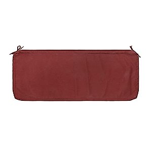 Outdoor Bench Cushion Cover 48 x18 x 3 inch,Waterproof Cover with Zipper&Ties,Fade-Resistant Slipcover,Patio Porch Swing Cushion Cover Replacement Only,No Insert(Dark Red)