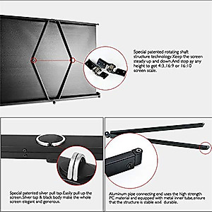 Projector Screen 50 inch Pull Up Folding Projecting Screen Home Theater for DLP Projector Handheld Projector 4:3