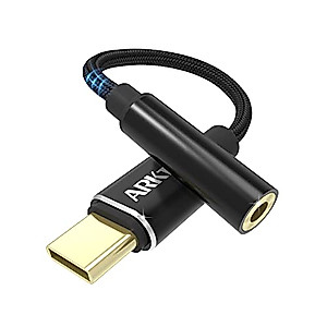 ARKTEK USB Type C to 3.5mm Female Headphone Jack Adapter, USB C to Aux Audio Dongle Nylon Cable Cord Compatible with Samsung Galaxy S22 S21 S20 Ultra Pixel 6 5 4 iPad Pro and More USB-C Devices