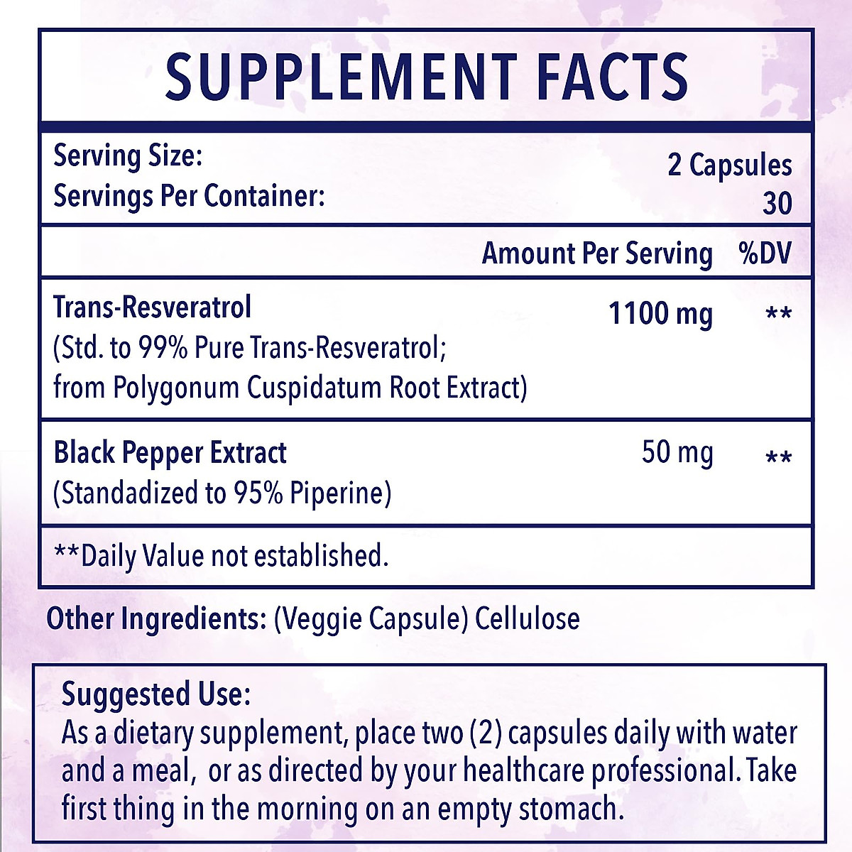 Herodianow Ultra High Purity Resveratrol, 1100 mg Trans- resveratrol Supplement, Antioxidant, for Immune System & Overall Health, 120 Capsules (Pack of 2)