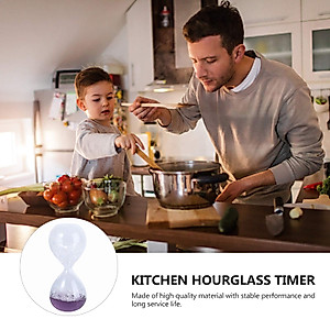 cabilock Hour Glass Glass Hourglass Timer Liquid Hourglass Liquid Motion Timer Hourglass Bubble Singing Hourglass Home Decorations Birthday Gifts (Purple) Water Wiggler