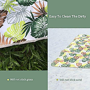 Picnic Mat,Reversible Mats,Beach Blanket,59"x 79"Large Floor Mat for 6 Adults Outdoors Rugs,Patio,Backyard,Deck,Trailer,Camping,Travelling Rugs ,Yoga,Exercise(59"x79", green01)