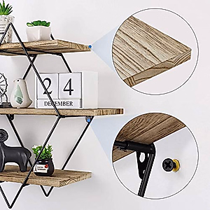 Befayoo Floating Shelves for Wall Combo (Round+Diamond)