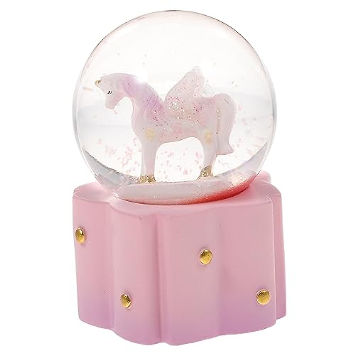 VOSAREA Unicorn Crystal Ball Kid Gifts Kids Gifts Dining Table Decor Kids Snow Dome Snow Globe Ornament Collectible Snow Globe Glowing Ball Decorative Handicraft Unicorn Globe Gift Doll 3D
