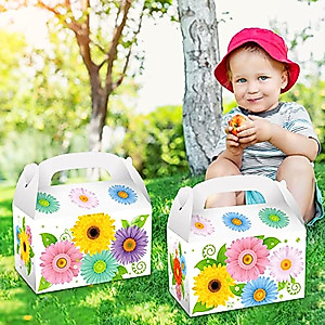 12 Pack Floral Party Favor Treat Boxes Flower Candy Goodie Gift Boxes for Birthday Party Presents Garden Party Bridal Shower Supplies