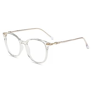 Firmoo Blue Light Blocking Glasses for Women/Men, Oversized Round Clear Computer Glasses Bluelight Blocker Glasses Anti Glare Reduce Eye Strain