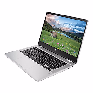 HP Newest Chromebook x360 2-in-1 Laptop, 14" HD Touchscreen, Intel Celeron N4500, 4GB LPDDR4x RAM, 32GB eMMC Flash Memory, Webcam, WiFi, Bluetooth, Chrome OS. Silver