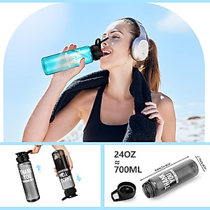 Inbagi 12 Pack Thank You Plastic Water Bottle Gifts Bulk for Employee Teacher 24 oz Thank You for Being Awesome Sport Bottle Gift for Team Staff Gym Camping Hiking